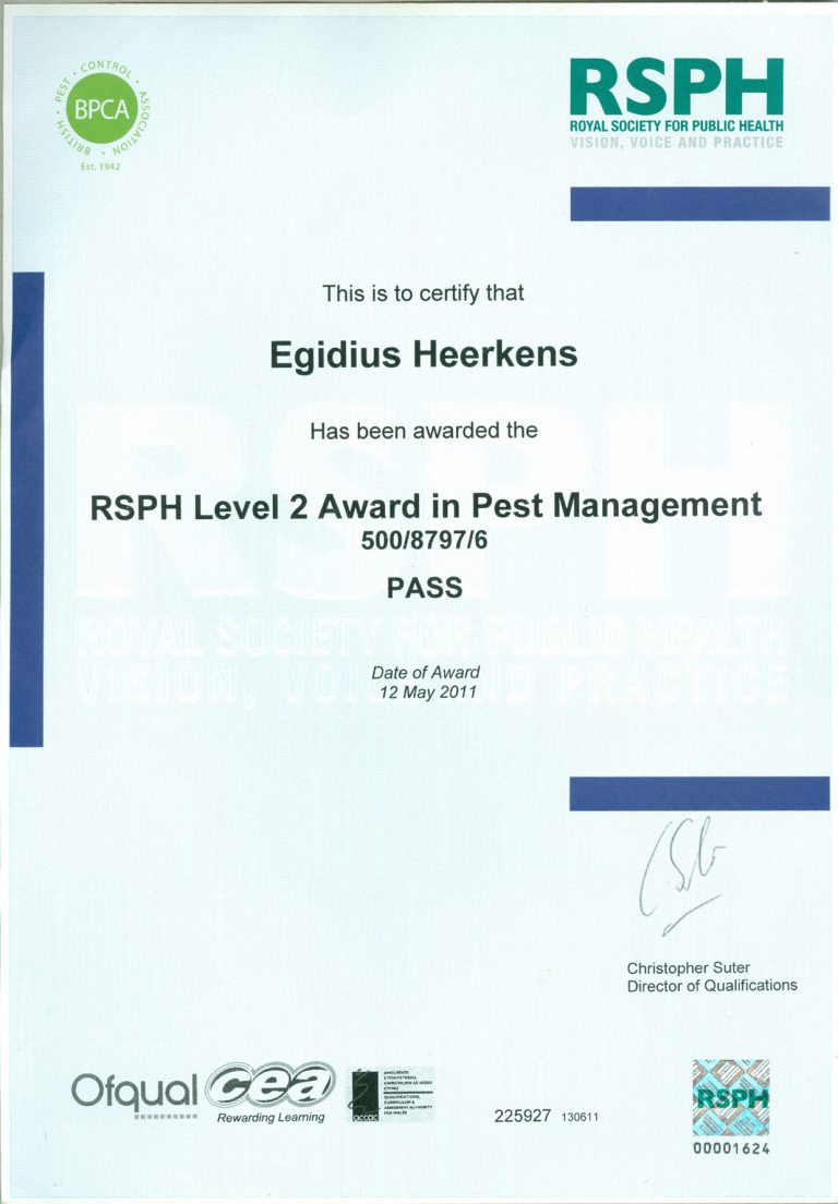 eheerkens-rsph-L2Award-pest-management-certification - Aardvark Pest ...